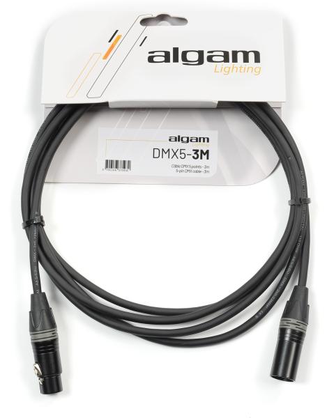 Algam lighting Câble DMX 5 points - 3 m Câble