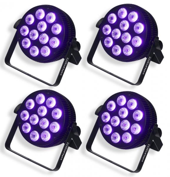 Algam lighting 4 x Slimpar-1210-HEX + Lighting set