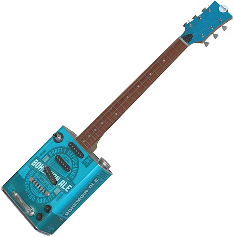 Can guitar & box guitar Bohemian Ale - bleu bleu