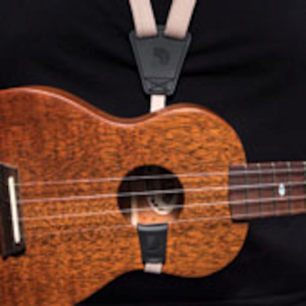 Sangle ukulele & mandoline D'addario Eco-Comfort Ukulele Strap Sand