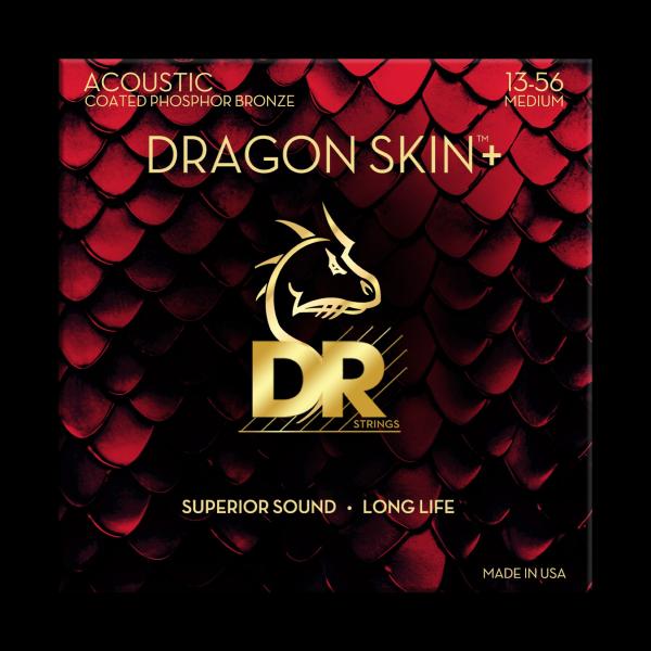 Dr DRAGON SKIN+ Core Technology Coated Wrap Phosphore Bronze 13-56 - set of strings Acoustic ...