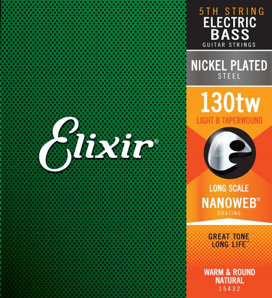 Elixir Bass (X1) Nanoweb Nickel Plated .130tw - corde au détail Cordes ...