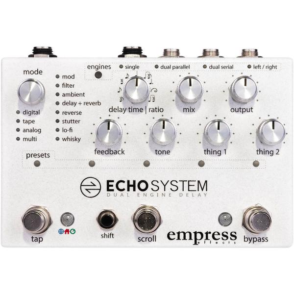 Empress Echosystem Dual Delay Reverb, delay & echo effect pedal