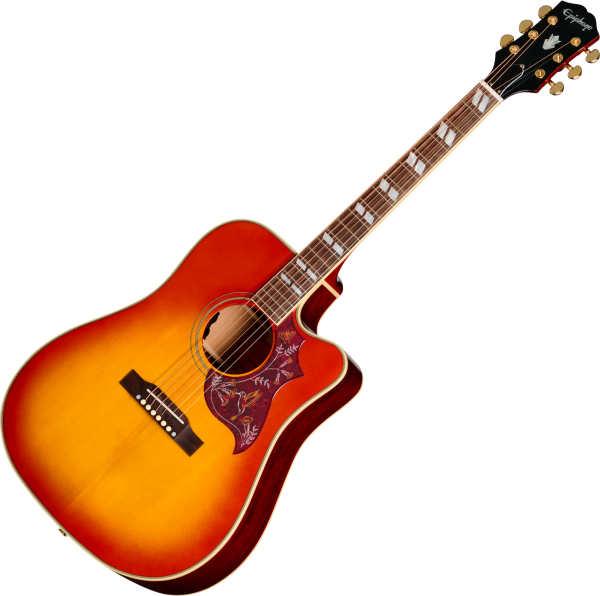 Epiphone IBG Hummingbird Standard EC - cherry sunburst Folk guitar