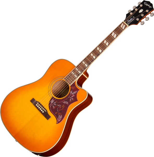 Epiphone IBG Hummingbird Studio EC - heritage cherry sunburst Guitare folk