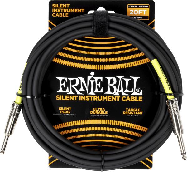 Ernie ball Classic Silent jack/jack instrument cable 6m black Cable