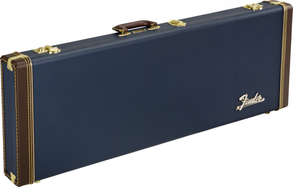 Fender Classic Wood Strat/Tele Electric Guitar Case - Navy Blue Bolsa ...