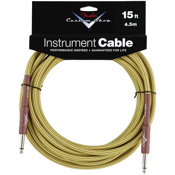 Fender Custom Shop Instrument Cable, 15ft - Tweed Câble
