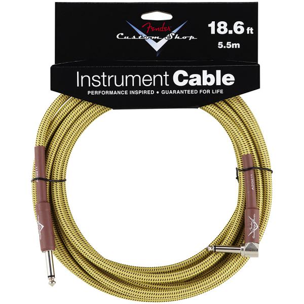 Fender Custom Shop Instrument Cable Tweed - Angle 5.6m Cable