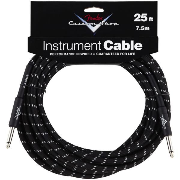 Fender Custom Shop Instrument Cable Black Tweed - 7.5m Câble