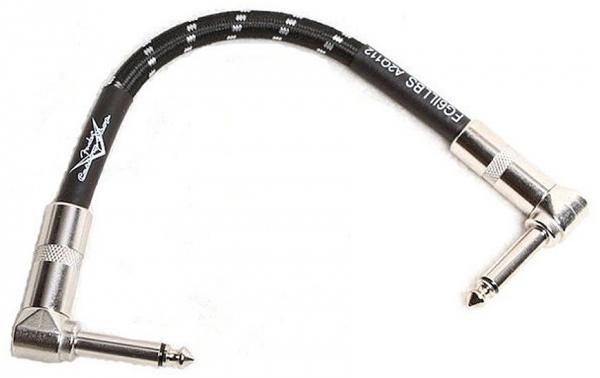 Fender Custom Shop Instrument Patch Cable, Angle/Angle, 6inch - Black ...