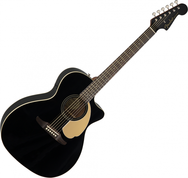 Fender Newporter Player - jetty black Guitare folk