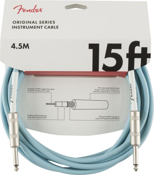 Fender Original Instrument Cable, Straight/Straight, 15ft - Daphne Blue ...