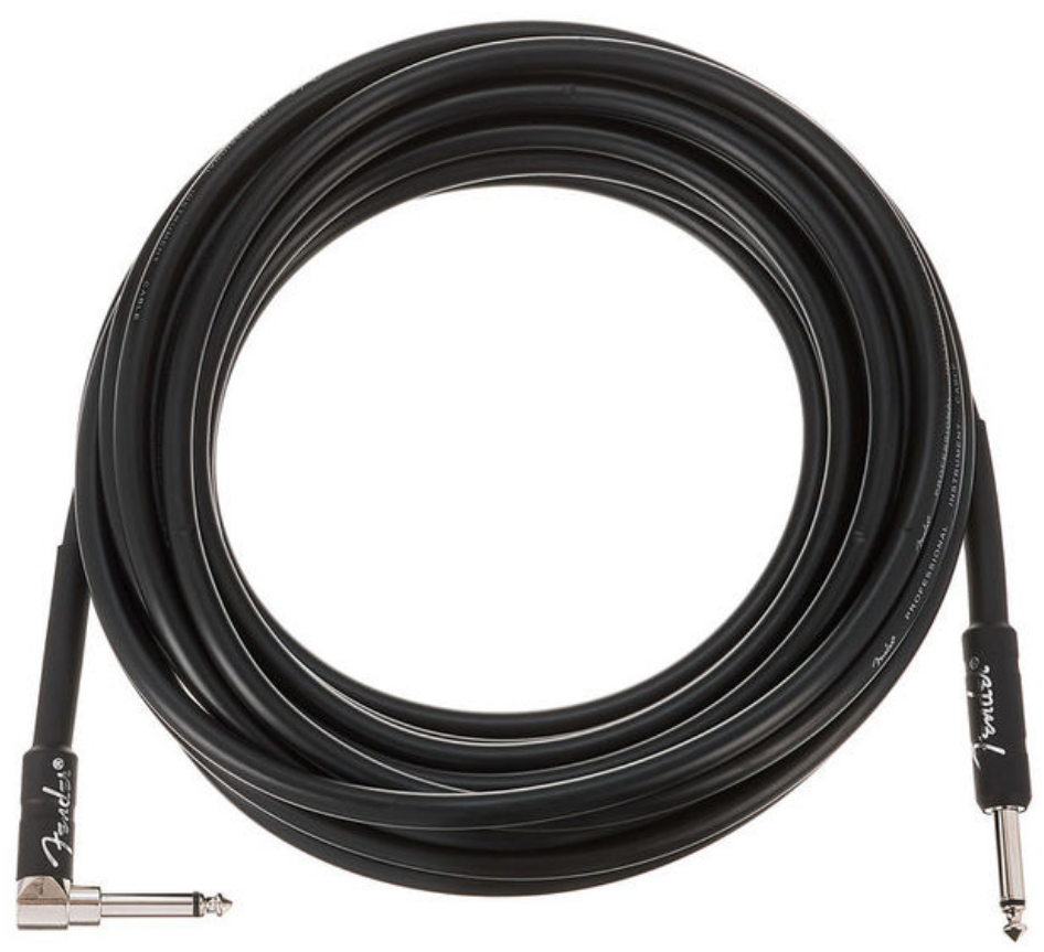 Câble Fender Professional Instrument Cable, Straight/Angle, 25ft - Black