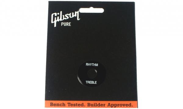 Gibson Switch Washer - Black w/ White Imprint Switch plate