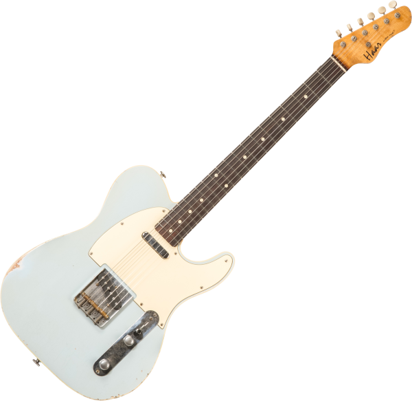 Haar guitars Trad T Custom #42268 - aged sonic blue Tel shape electric ...