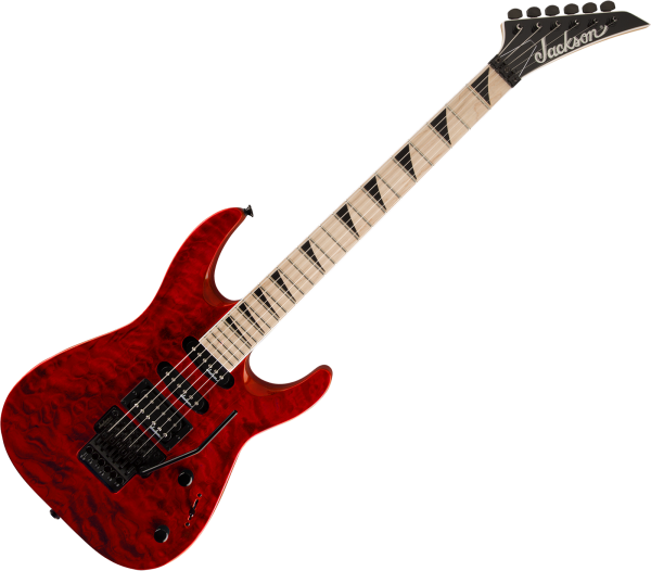 Jackson JS34Q Dinky DKA - trans red Metal electric guitar