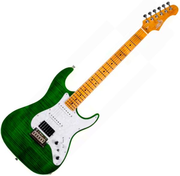 Jet guitars JS-600 TGR - transparent green Guitare électrique forme str