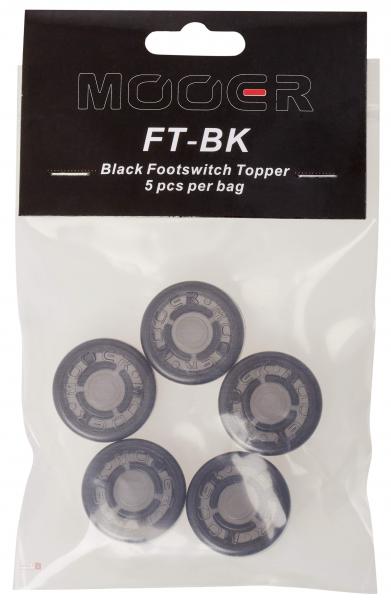 Mooer Footswitch toppers sachet de 5 Black Pedalera de control