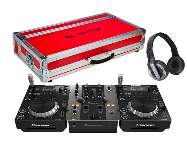 Pioneer dj CDJ350-K (2x ) + DJM250 + PRO250-FLT + HDJ500-T
