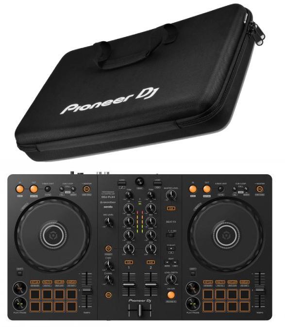 Pack dj avec housse/flight/decksaver Pioneer dj DDJ-FLX4 + DJC-B