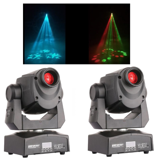 Power lighting 2 x Lyre Spot 60w Prism Lighting set