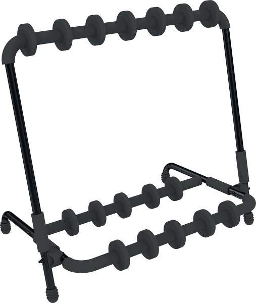 Quiklok Stand for 6 guitars with adjustable dividers - black Stand for ...