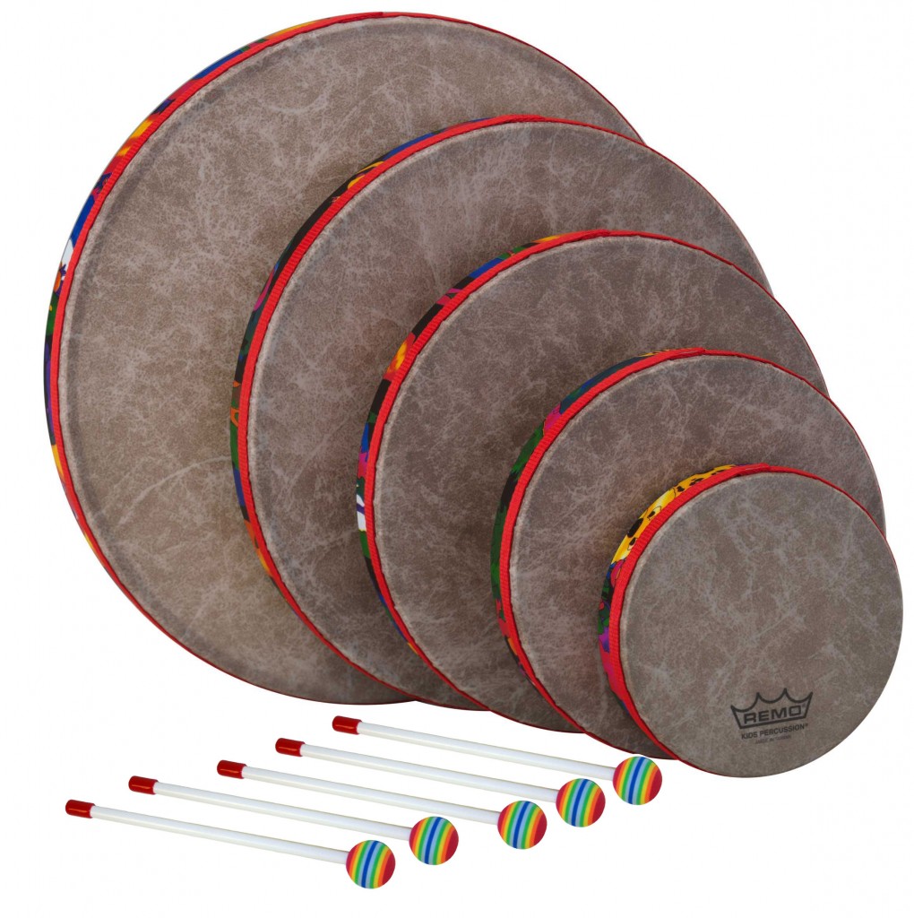 Set percussion enfants Remo Kit 5 Tambours à Main pour Enfants