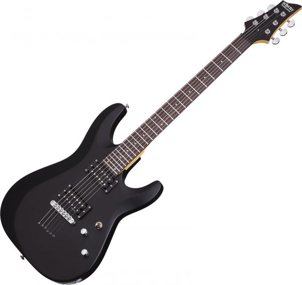 Schecter C-6 Deluxe - satin black Str shape electric guitar