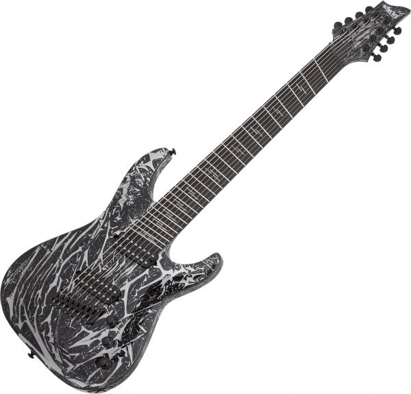 Schecter C-8 Multiscale Silver Mountain - silver mountain grey 8 and 9 ...