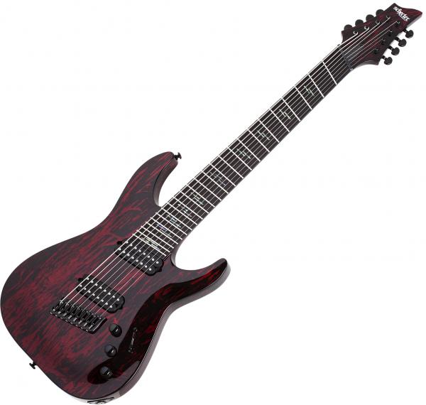 Schecter C-8 Multiscale Silver Mountain - blood moon 8 and 9 string ...
