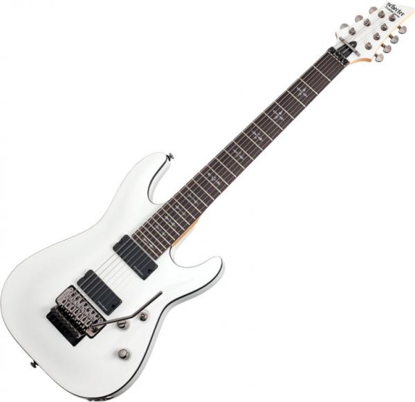 Schecter Demon-7 FR - vintage white 7 string electric guitar