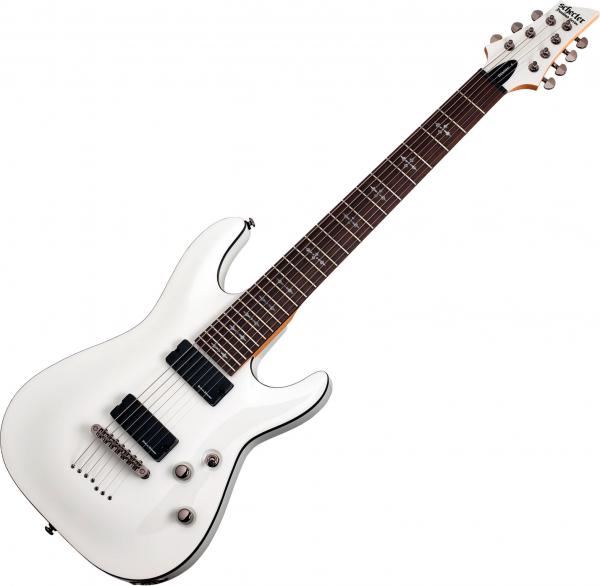 Schecter Demon-7 - vintage white 7 string electric guitar