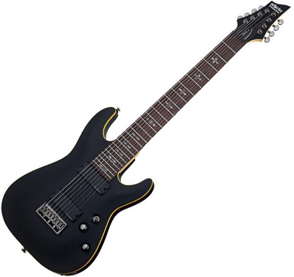 Schecter Demon-8 Active - satin black Baritone guitar