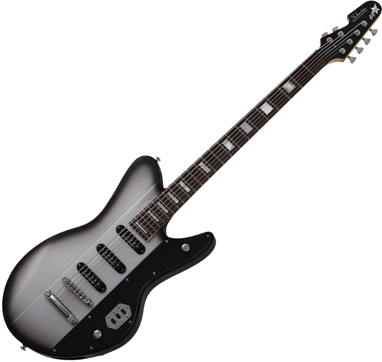 Guitare électrique baryton Schecter Robert Smith UltraCure VI - silver ...