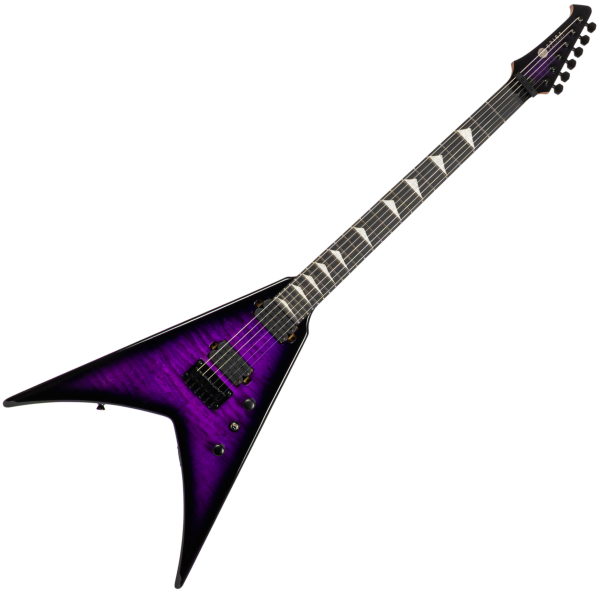 Spira guitars V-500 TPP E - trans purple Metal electric guitar