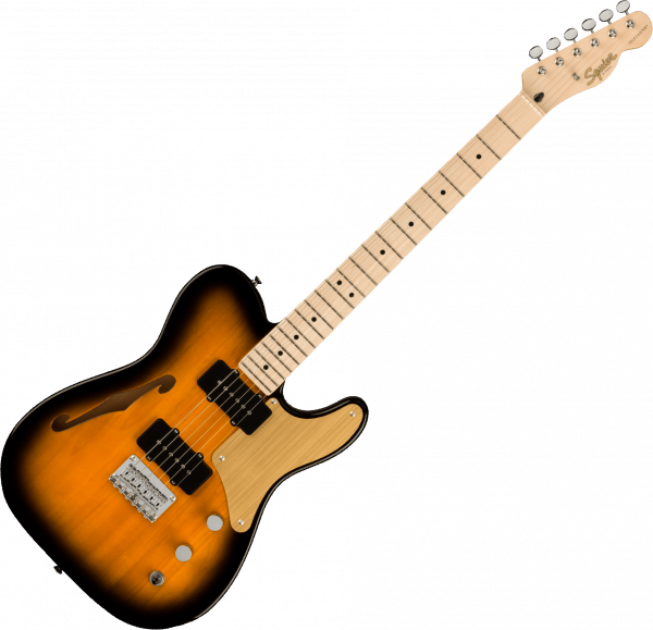 Squier Tele Thinline Cabronita Paranormal - 2 tone sunburst Tel shape ...
