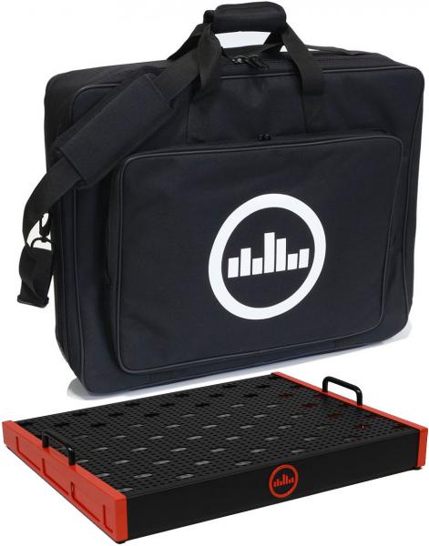 Temple audio design Templeboard Trio 21 + Soft Case - Temple Red Pedalboard