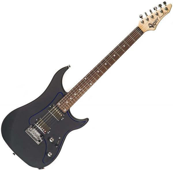Vigier Excalibur Indus (HH, Trem, RW) - textured black Double cut e-gitarre