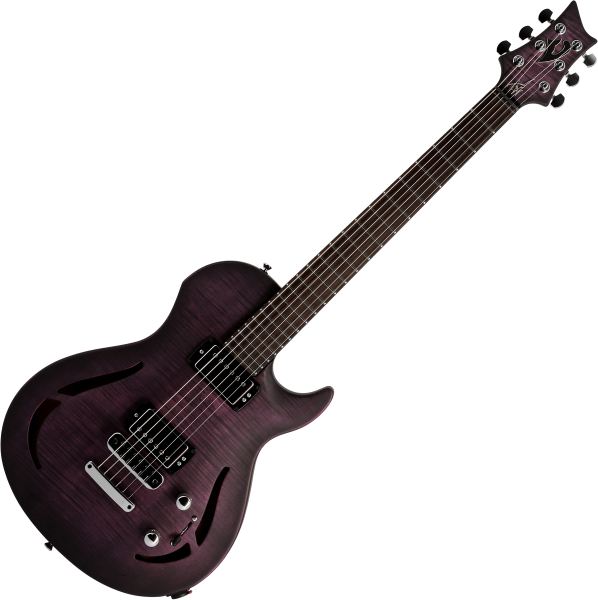 Vigier G.V. Wood Hollow - purple fade Semi-hollow electric guitar