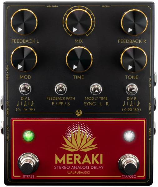 Walrus audio Meraki Stereo Analog Dual Delay Pédale reverb / delay / echo