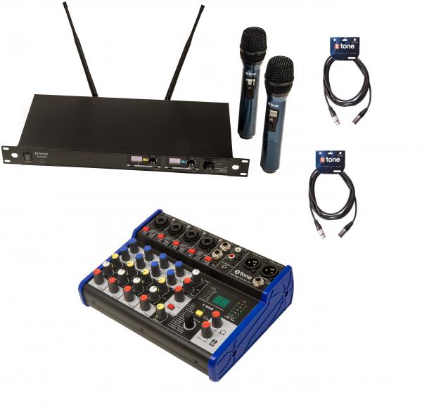 X-tone Pack Sono 2 Micros Wireless handheld microphone