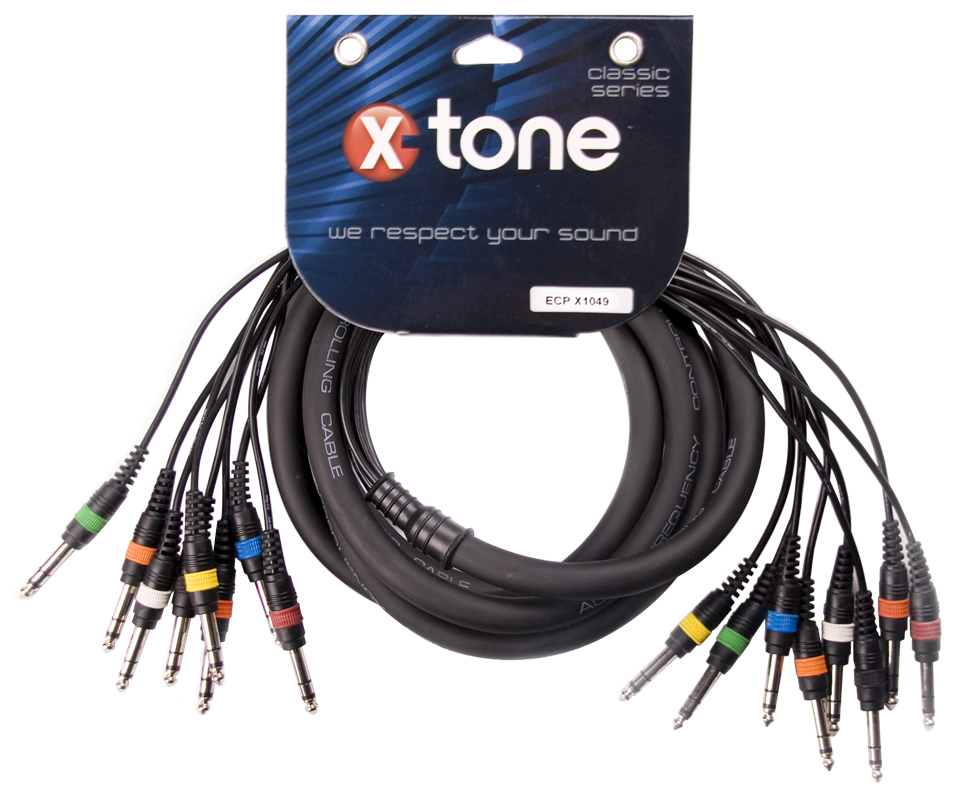 Câble multipaire & boîtier de scène X-tone X1049 Octopaire Jack/Jack ...